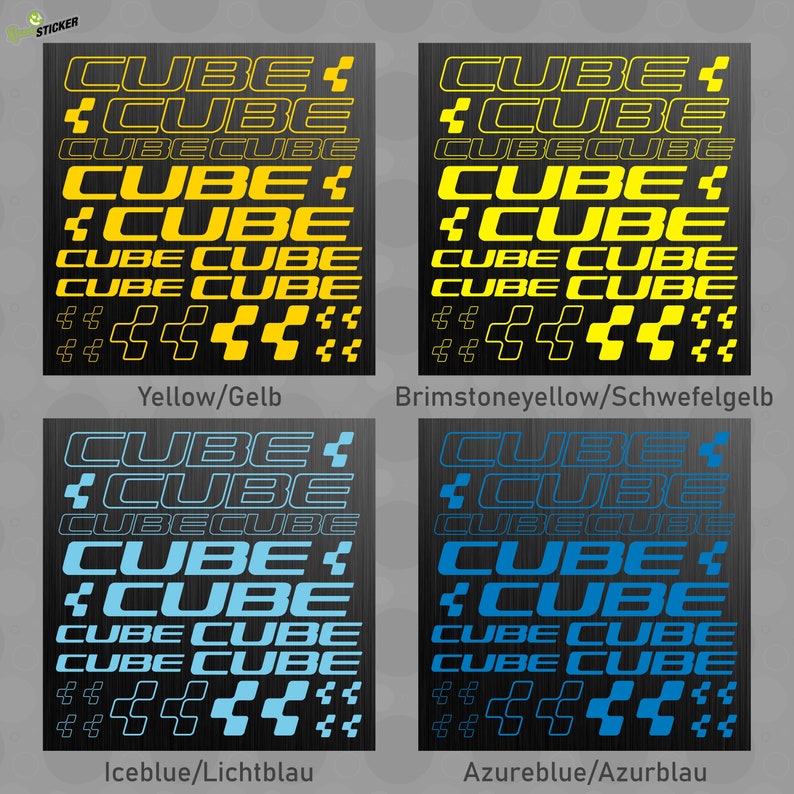 CUBE Old Aufkleber Sticker Fahrrad Bike Mtb Bmx Road 22 Stücke Pieces ...