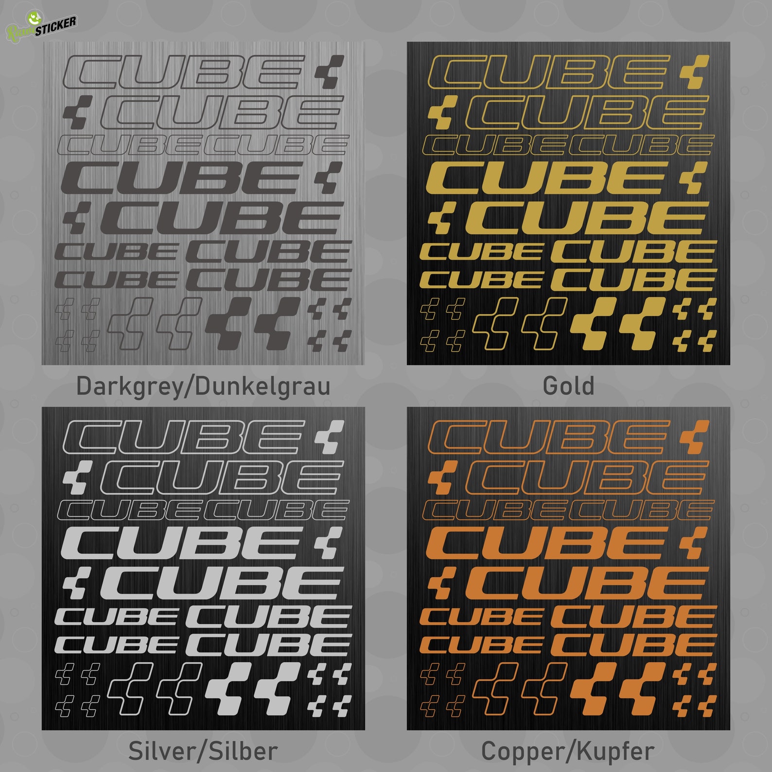 CUBE Old Aufkleber Sticker Fahrrad Bike Mtb Bmx Road 22 Stücke Pieces ...