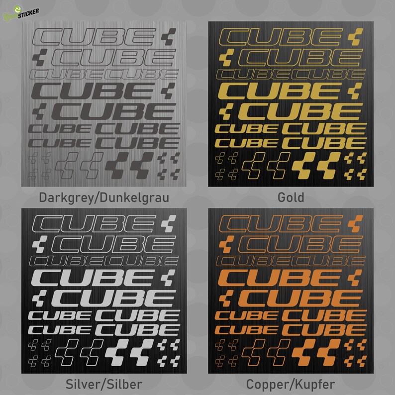 CUBE Old Aufkleber Sticker Fahrrad Bike Mtb Bmx Road 22 Stücke Pieces ...