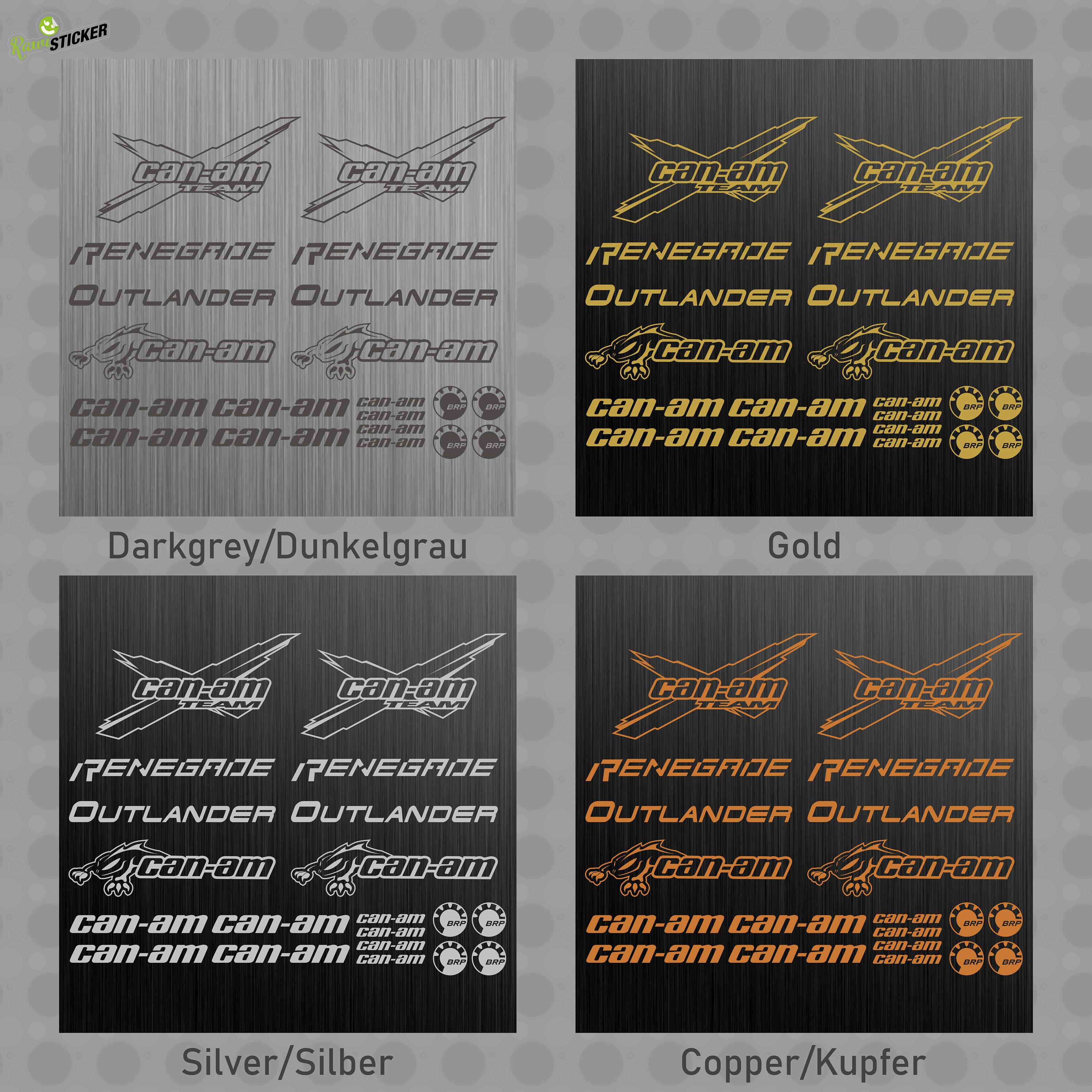 Can-am Canam Team BRP Renegade Outlander Sticker Quad 20 Pieces - Etsy