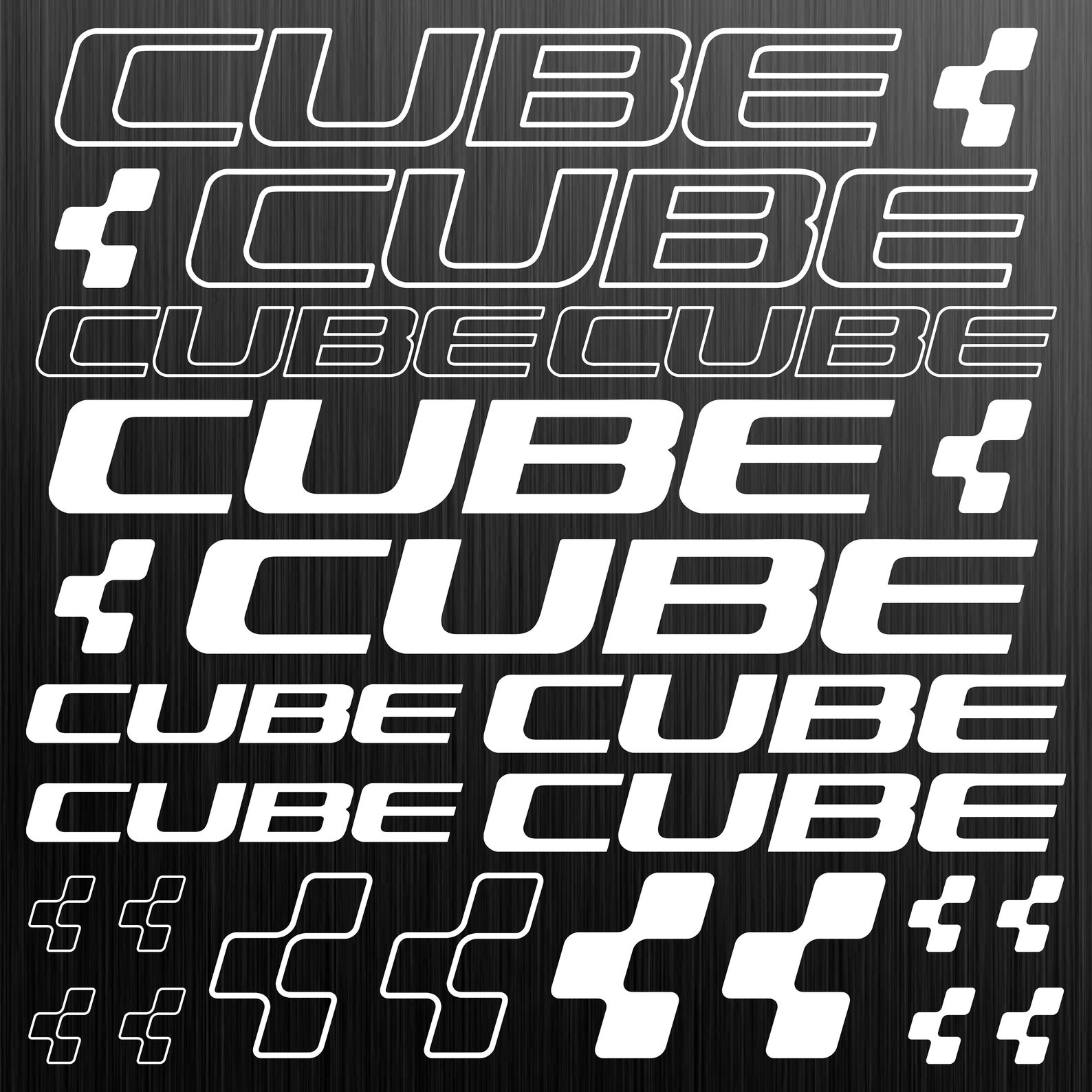CUBE Old Aufkleber Sticker Fahrrad Bike Mtb Bmx Road 22 Stücke Pieces ...