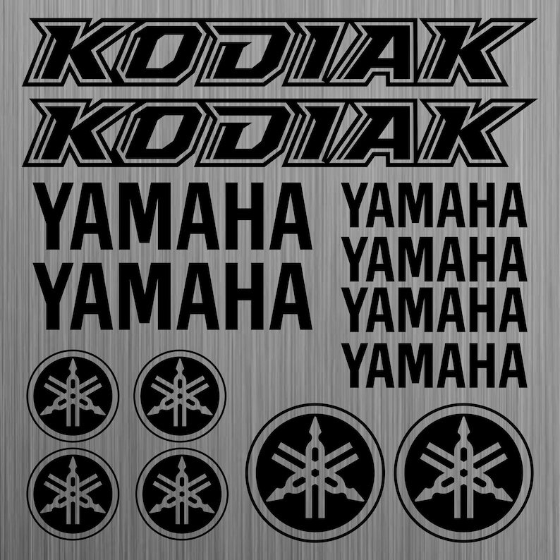 YAMAHA KODIAK Sticker Sticker Quad Decal ATV 14pcs Pieces - Etsy