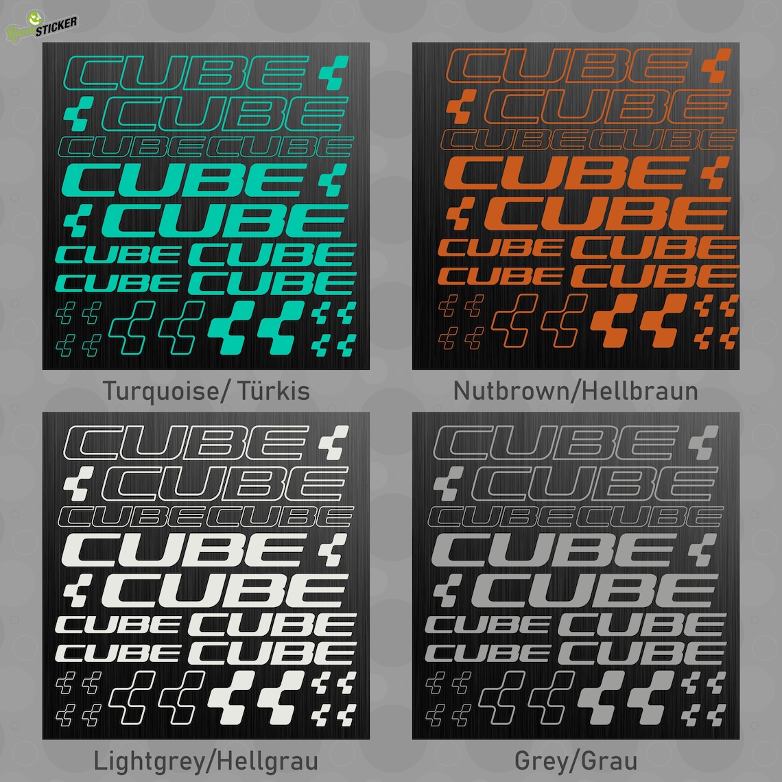 CUBE Old Aufkleber Sticker Fahrrad Bike Mtb Bmx Road 22 Stücke Pieces ...