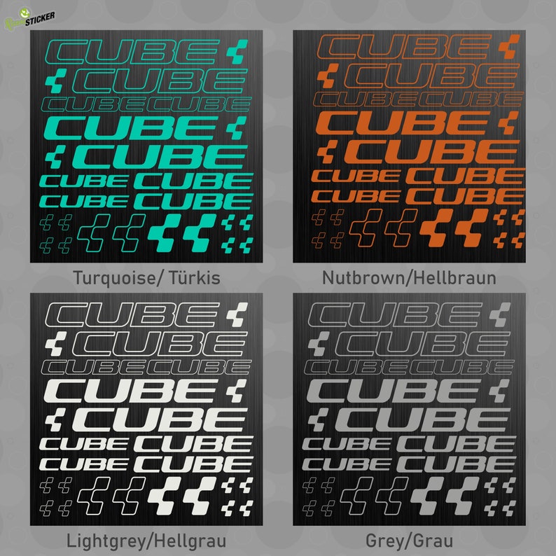 CUBE Old Aufkleber Sticker Fahrrad Bike Mtb Bmx Road 22 Stücke Pieces ...