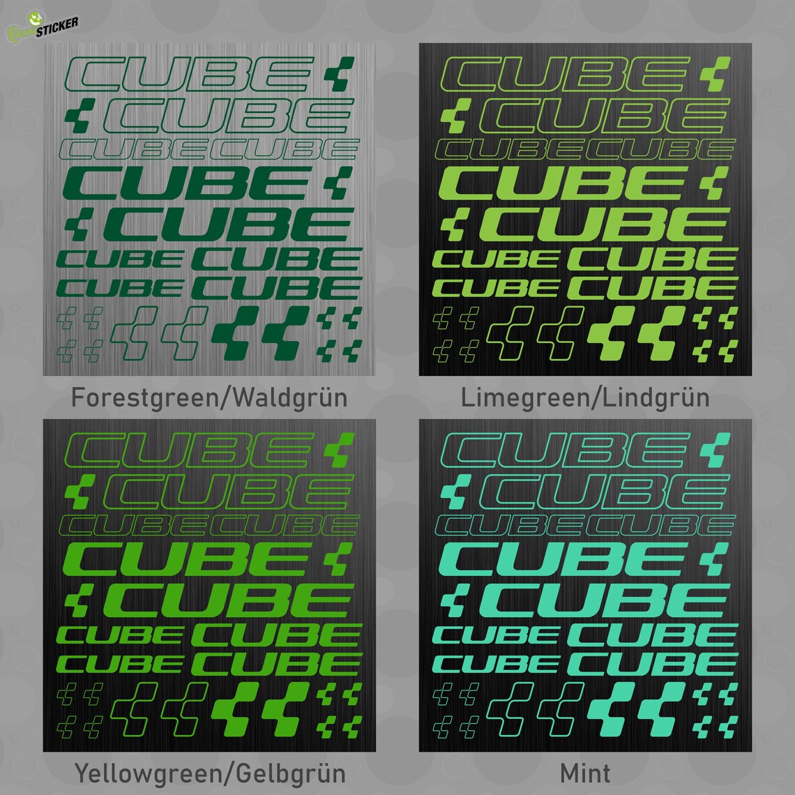CUBE Old Aufkleber Sticker Fahrrad Bike Mtb Bmx Road 22 Stücke Pieces ...