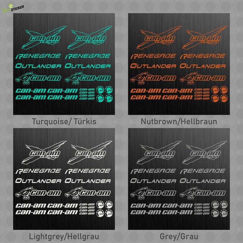 Can-am Canam Team BRP Renegade Outlander Sticker Quad 20 Pieces - Etsy