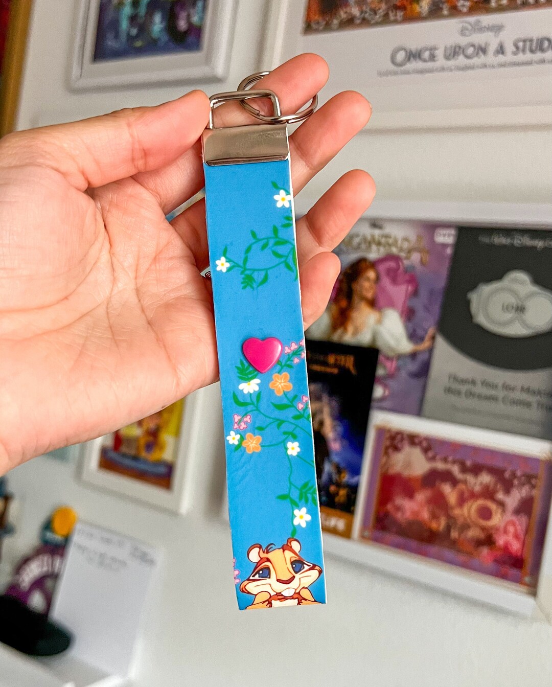 Enchanted Mouse Ear Holder / Key Fob/ Pip Backpack Ear Holder/chipmunk ...