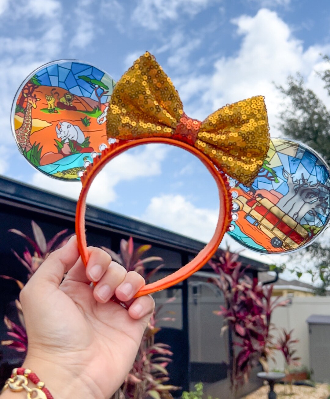 Safari Disney Stained Glass Inspired Ears / Animal Kingdom Stained ...