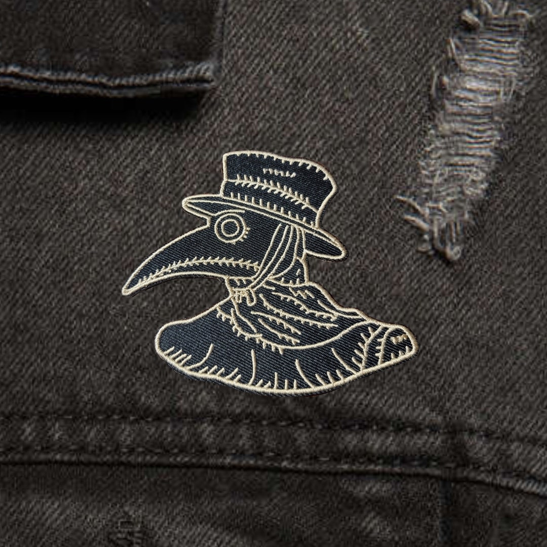 Gold Plague Doctor Iron on Patch Embroidery Patch Plague Virus Plague ...