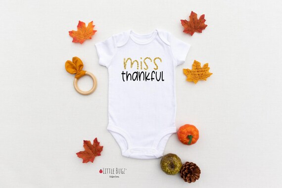 Miss Thankful Onesie® Mr Thankful Onesie® Thanksgiving - Etsy Canada