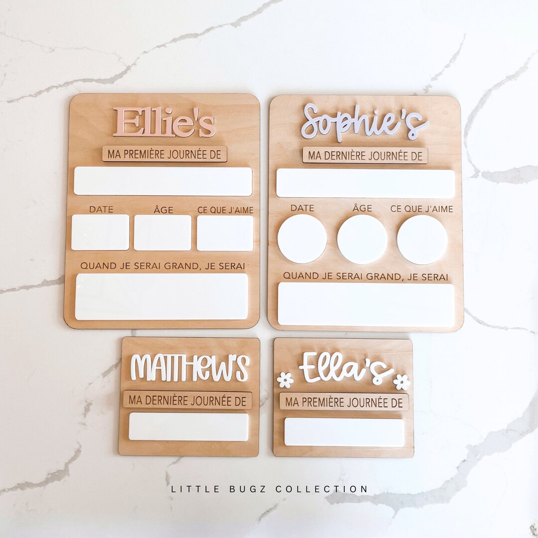 FRENCH School Sign, First Day of School Sign, Back to School Board ...