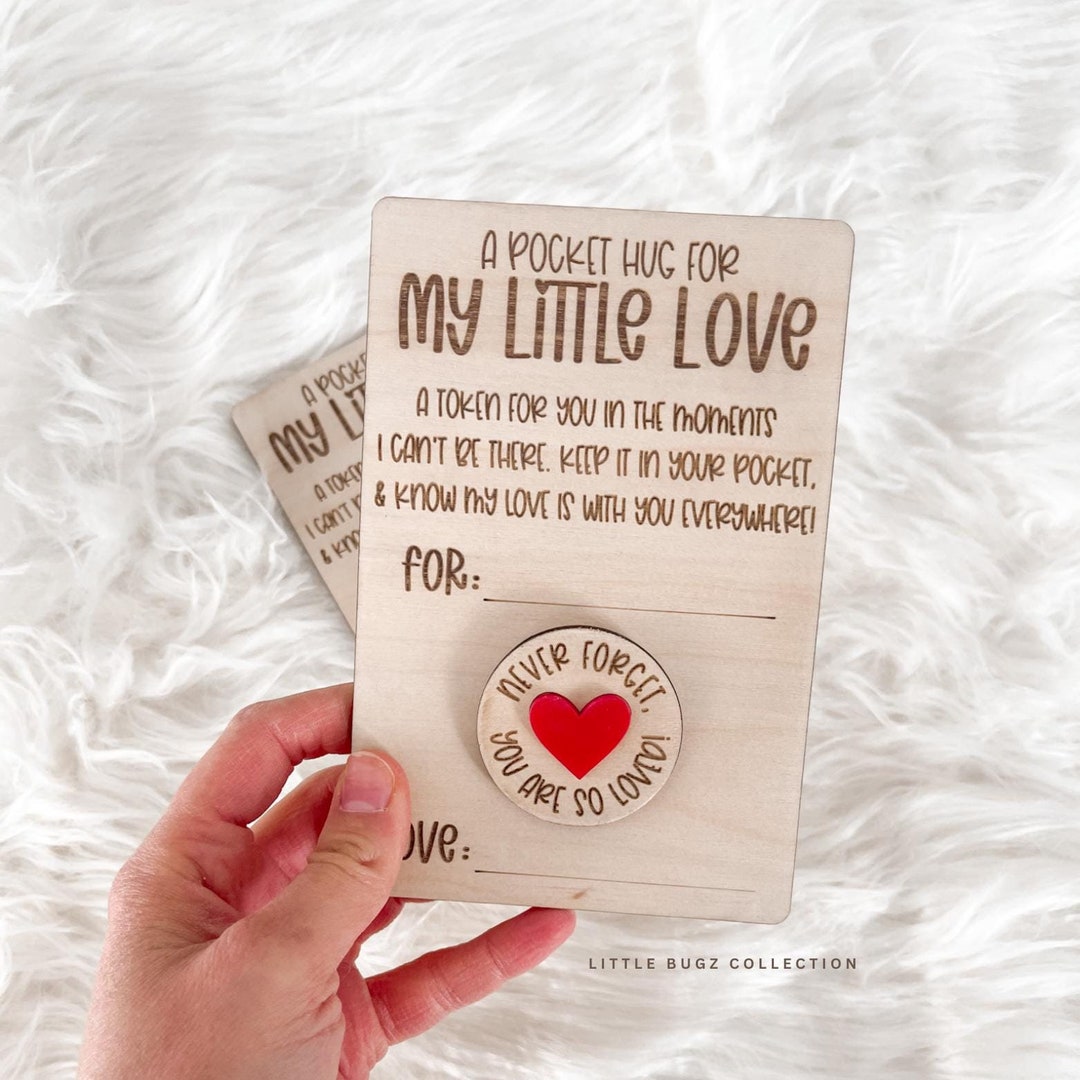 Pocket Hug for My Little Love, Pocket of Love Valentine's Day Gift ...