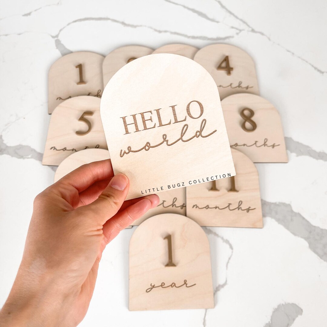 Arched Baby Monthly Milestones - Etsy