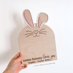 Some Bunny Loves You Easter Sign, Engraved Easter Bunny, Baby's First ...