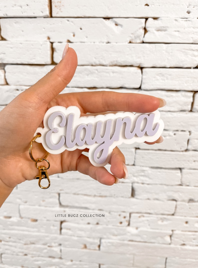 Acrylic Name Keychain, Personalized Acrylic Keychain, Back to School ...