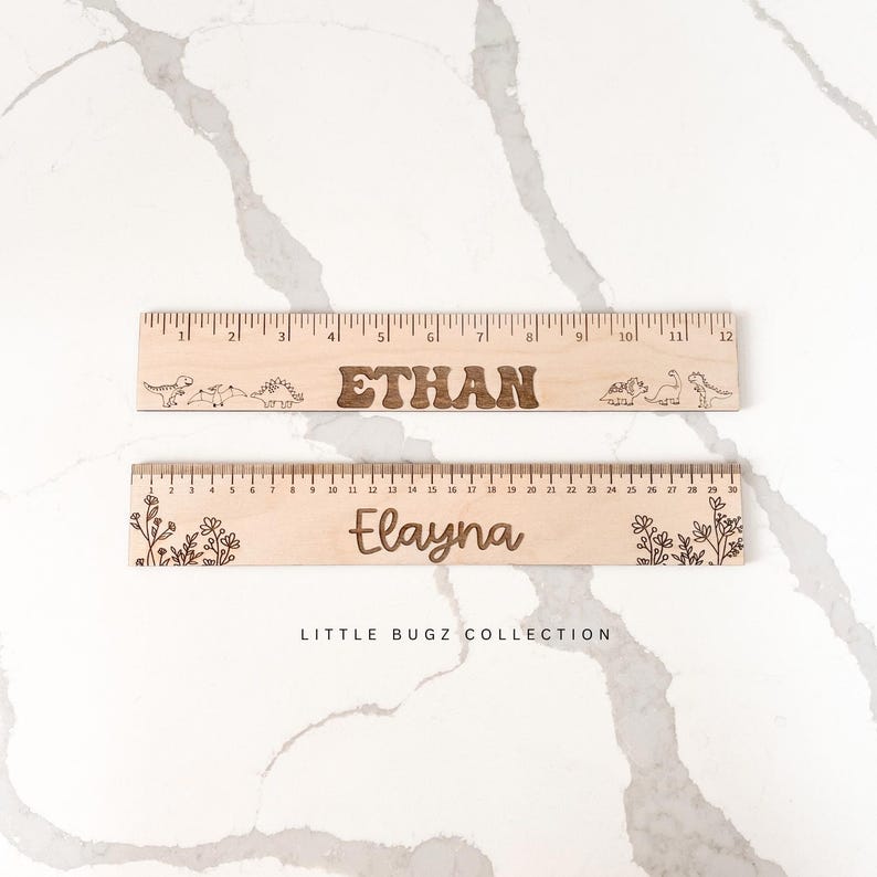 Personalized Kids Wooden Ruler, Custom Kids Ruler, Name Ruler for Kids ...