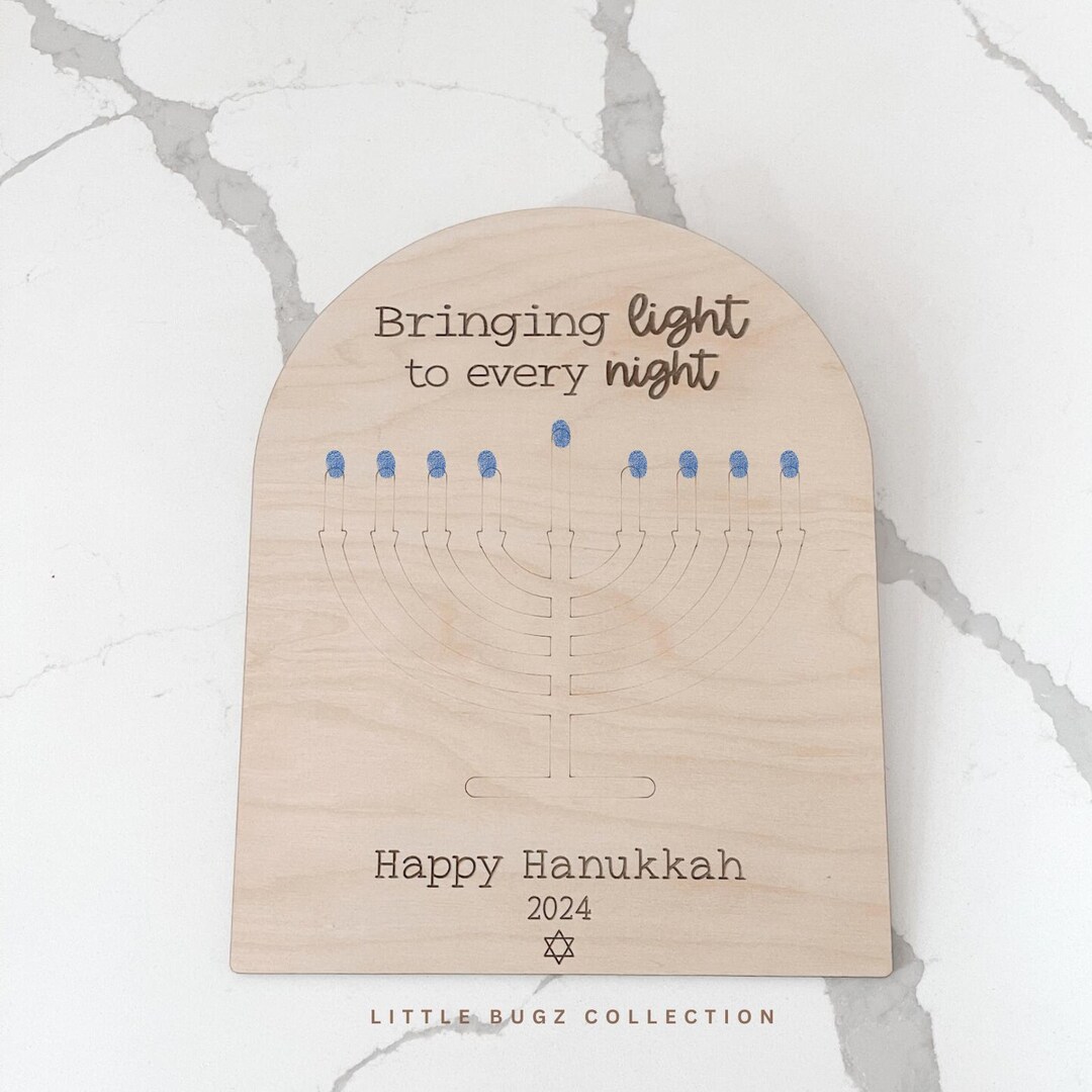Menorah Sign, Baby's First Hanukkah Sign, Bringing Light to Every Night ...