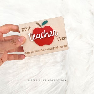 Teacher Appreciation Gift, Teacher Gift Card Holder, Teacher Magnet ...