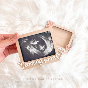 Coming Soon Ultrasound Fridge Magnet, Pregnancy Announcement Frame ...