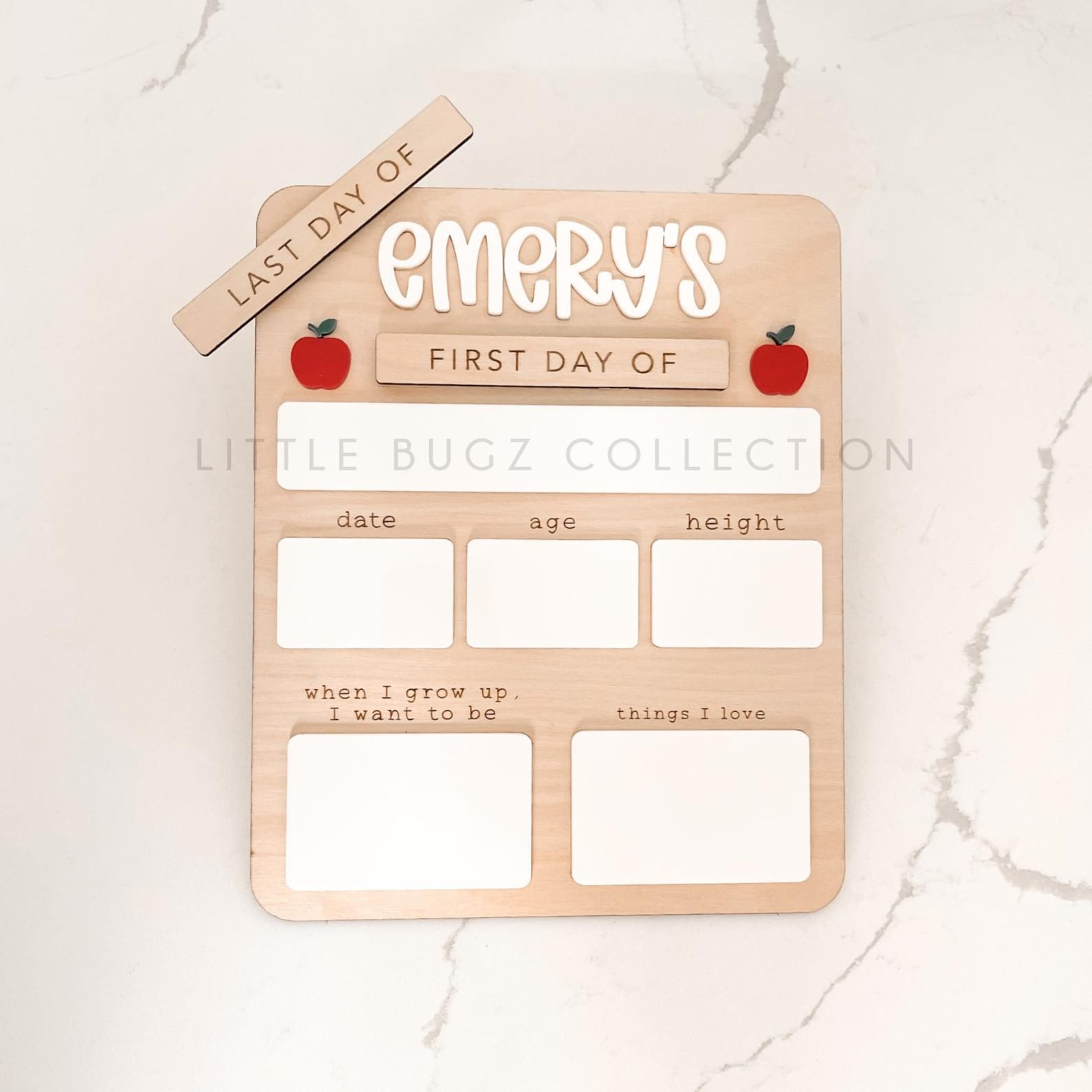 APPLES Back to School Sign With First Day of School Sign, Back to ...