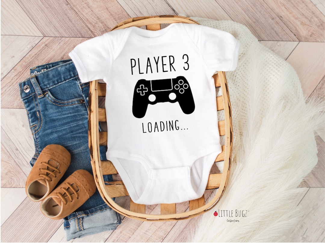 Player 3 Loading Baby Onesies®, Gamer Themed Pregnancy Announcement ...