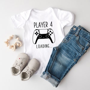 Player 3 Loading Baby Onesies®, Gamer Themed Pregnancy Announcement ...