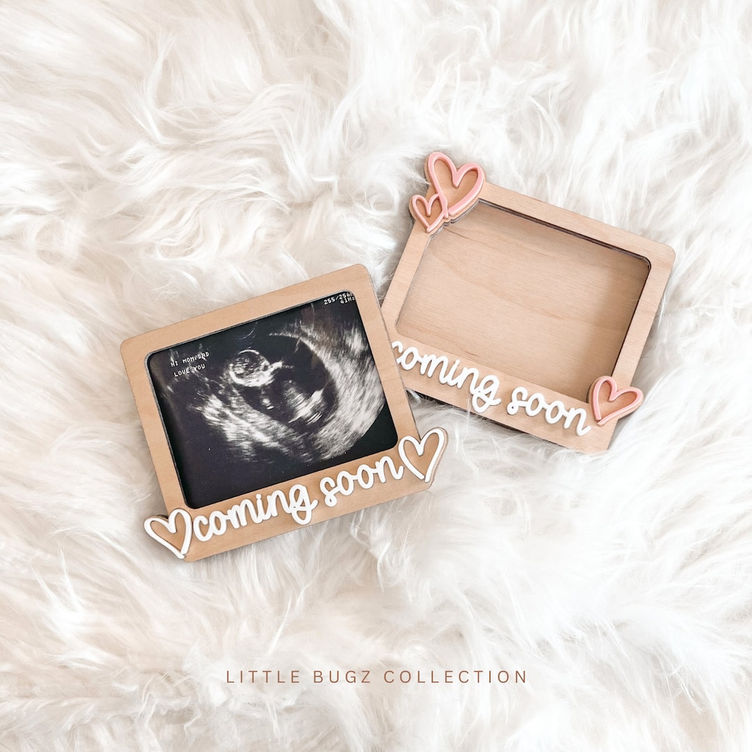 Coming Soon Ultrasound Fridge Magnet, Pregnancy Announcement Frame ...