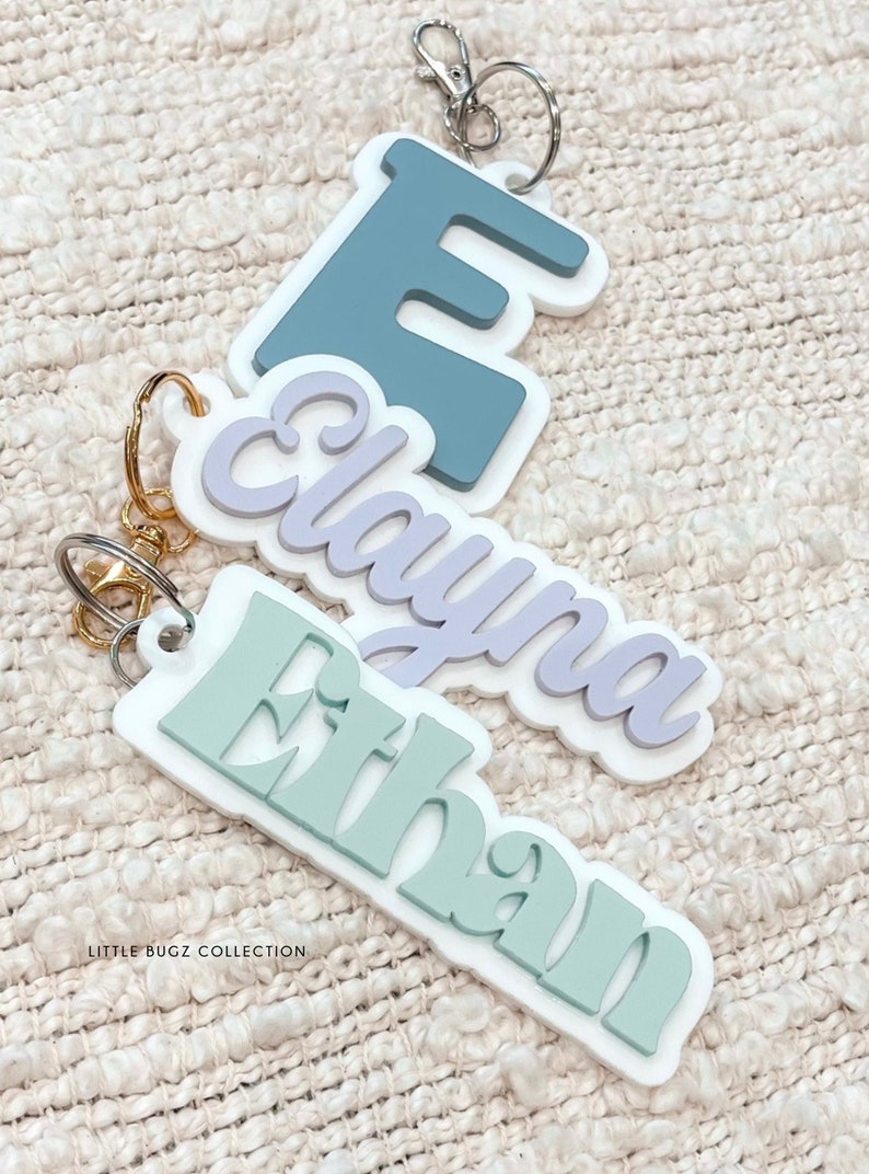 Acrylic Name Keychain, Personalized Acrylic Keychain, Back to School ...
