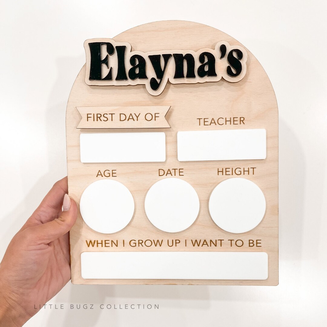 Arched First Day of School Sign, Back to School Board, Custom Back to ...