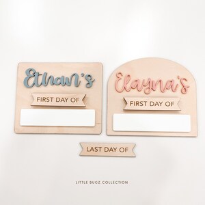 Back to School Sign, First Day of School, Interchangeable First and ...