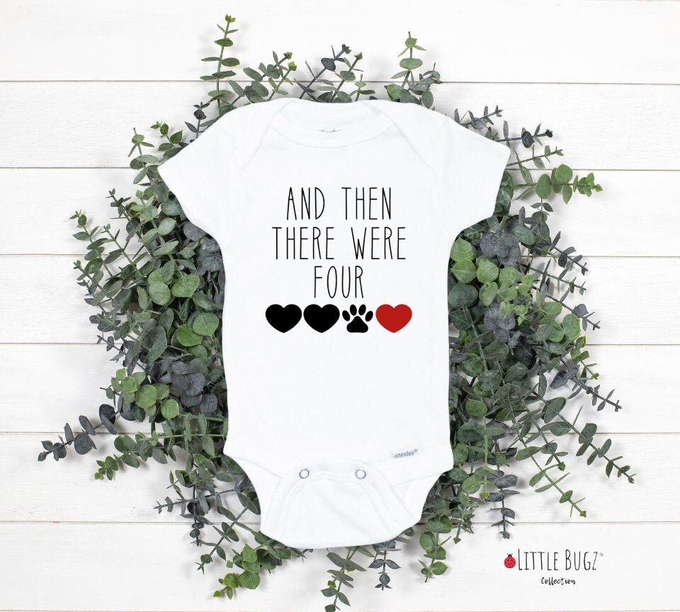 And Then There Were Four Onesie® Pregnancy Announcement | Etsy Canada