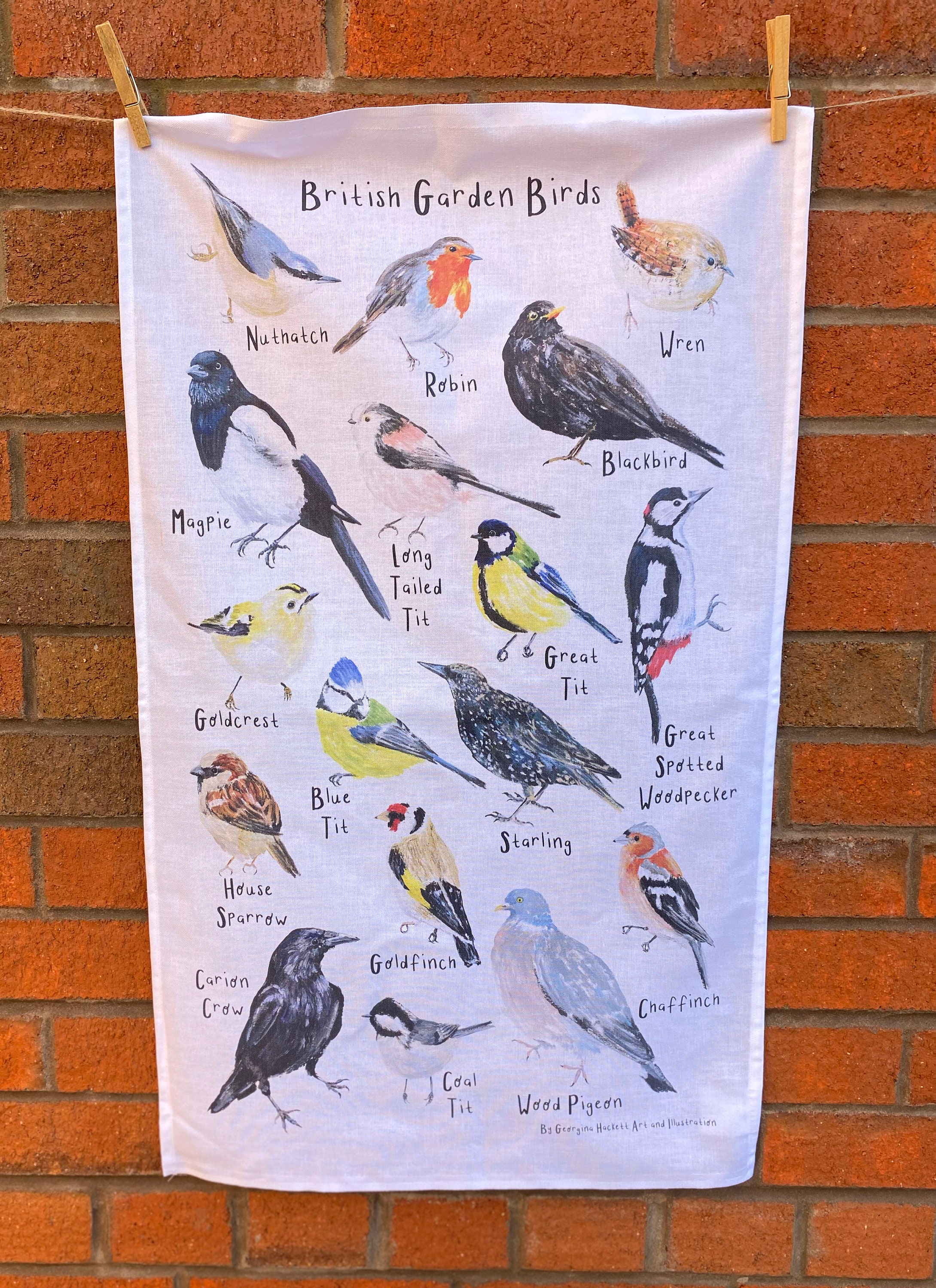 British Garden Birds Tea Towel Birds Tea Towel Animal Gift - Etsy UK