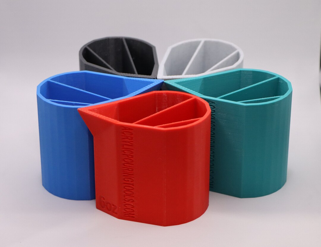 6oz Triple Split Cup for Acrylic Pouring - the Original No Drip Spouted ...