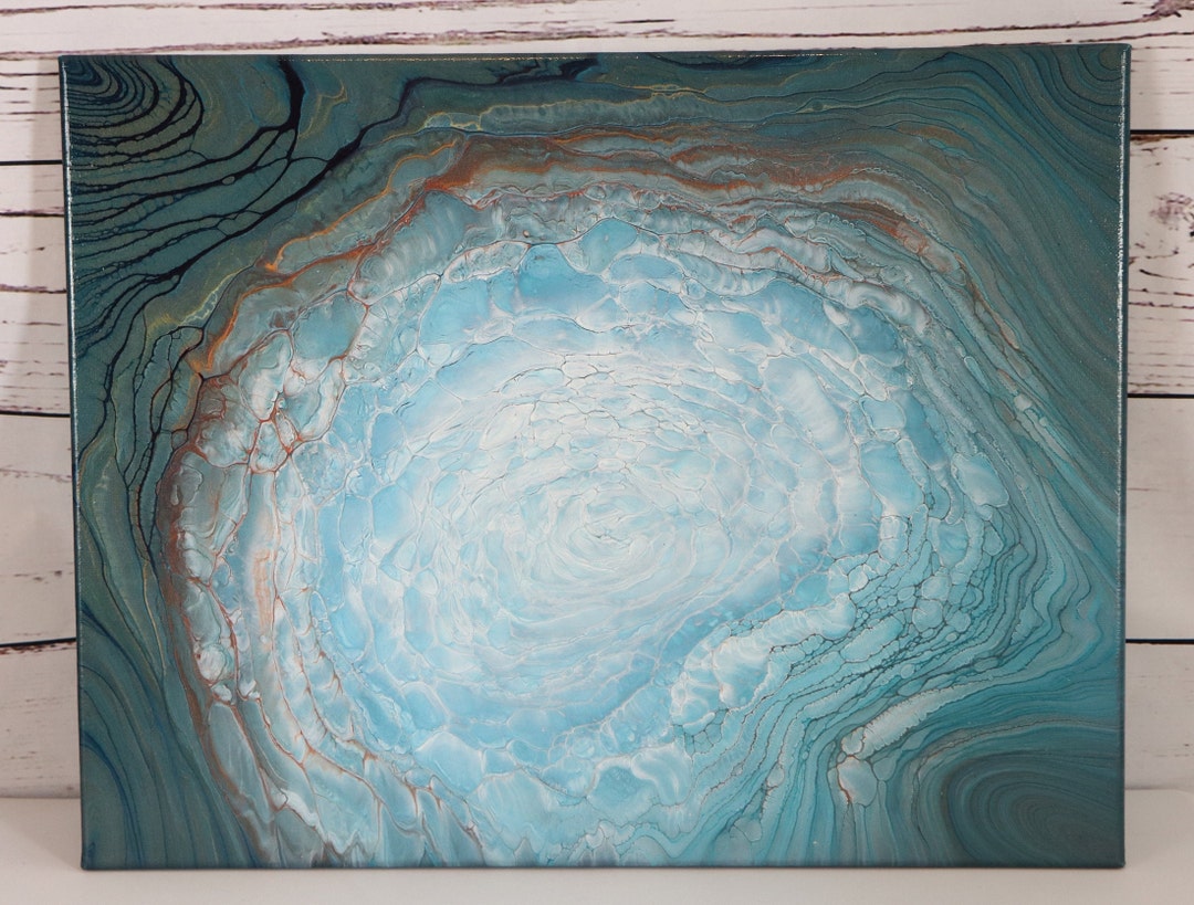Cloud Pour Painting: Original Acrylic Fluid Art on Canvas (14x18) - Etsy