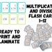 Multiplication / Division Flashcards sea - Etsy