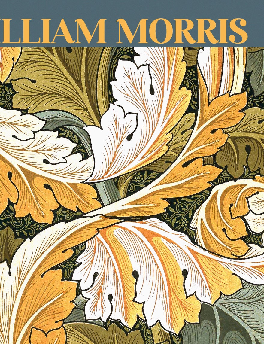 William Morris Canvas Hanging and Wooden Hanger Art Frame, Flowers ...