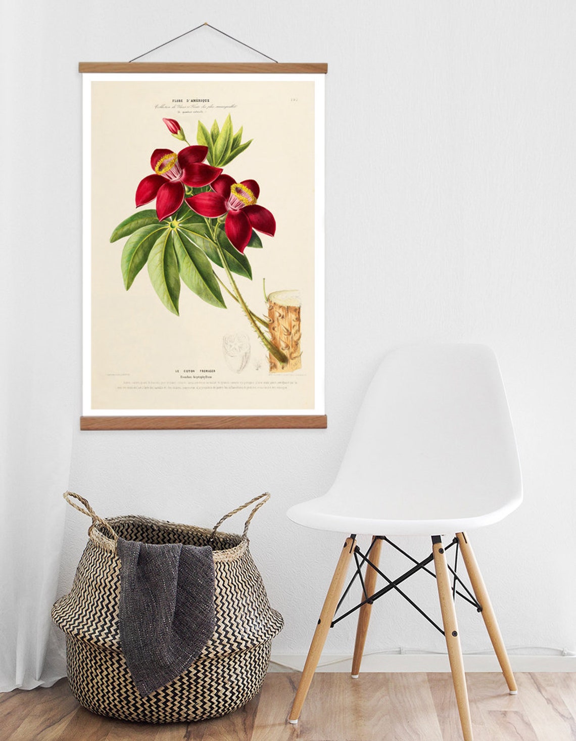 Botanical Print Botanical Kitchen Art Print and Wooden | Etsy