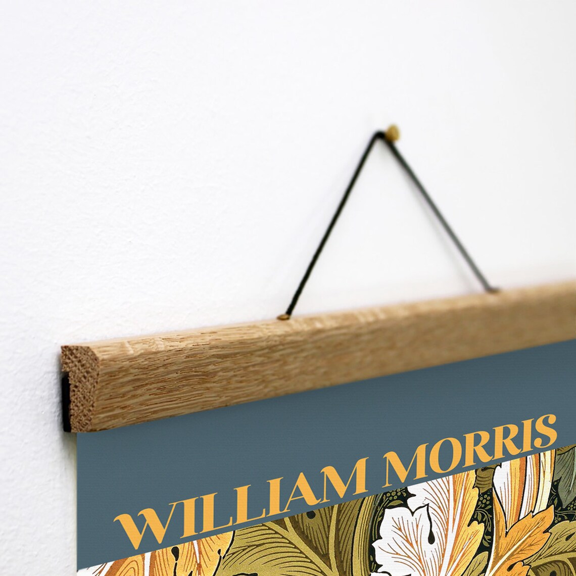 William Morris Canvas Hanging and Wooden Hanger Art Frame, Flowers ...