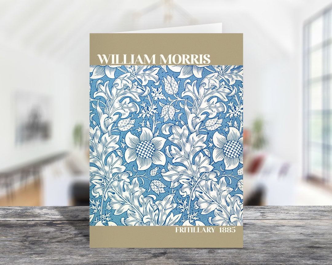 William Morris Greeting Card, Floral Birthday Card, Pretty Birthday ...