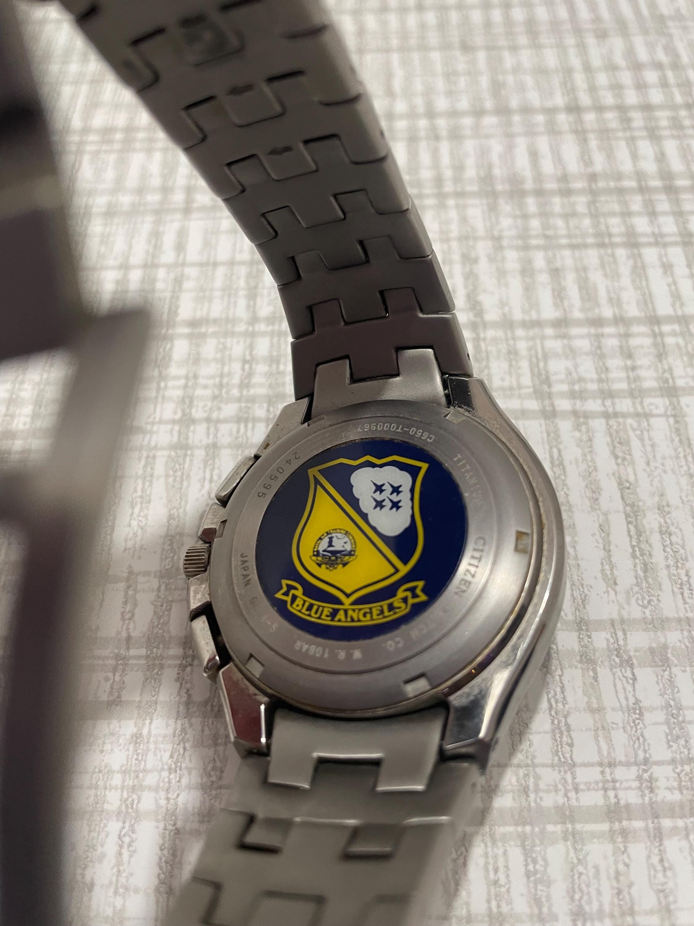 Citizen Eco Drive Skyhawk Blue Angel Titanium Wristwatch. - Etsy