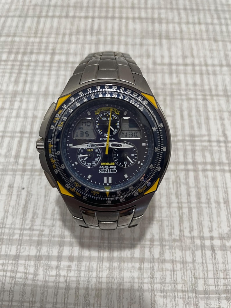 Citizen Eco Drive Skyhawk Blue Angel Titanium Wristwatch. - Etsy