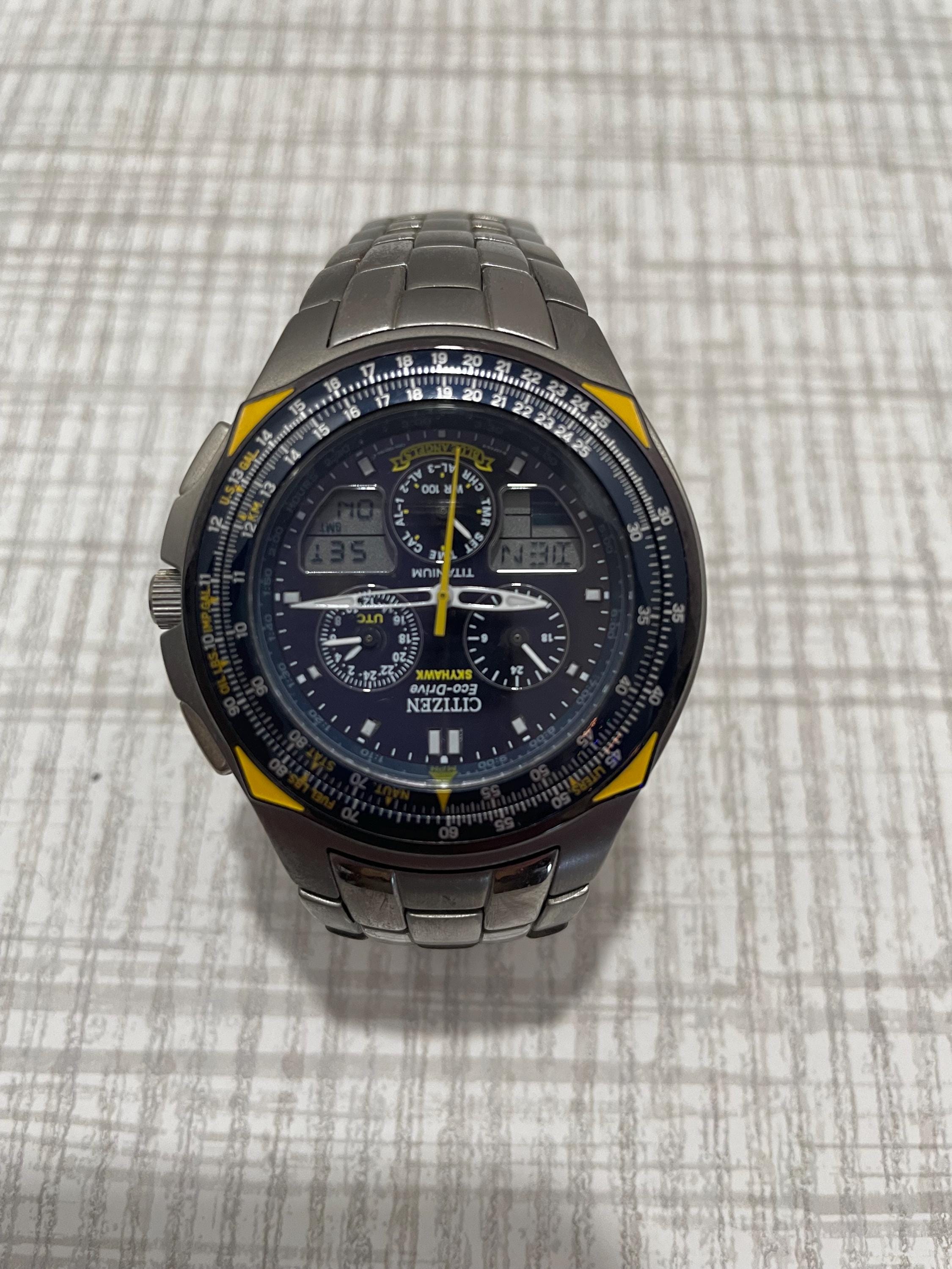 Citizen Eco Drive Skyhawk Blue Angel Titanium Wristwatch. - Etsy