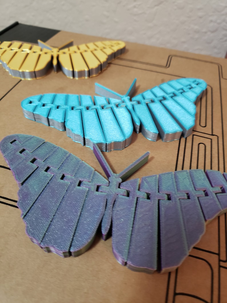 3D Printed Articulated Butterfly - Etsy