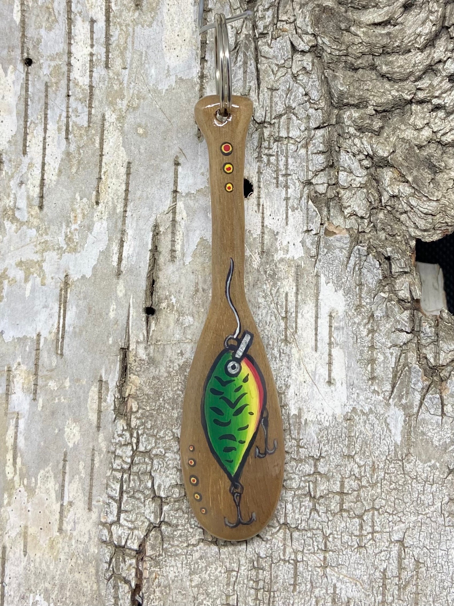 Fishing Lure Canoe Paddle Keychain - Etsy