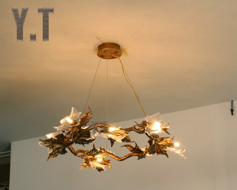 Resin Branch Chandelier Brass Pendant Light Tree - Etsy