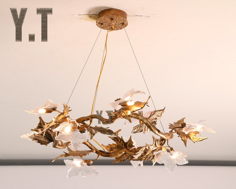Resin Branch Chandelier Brass Pendant Light Tree - Etsy