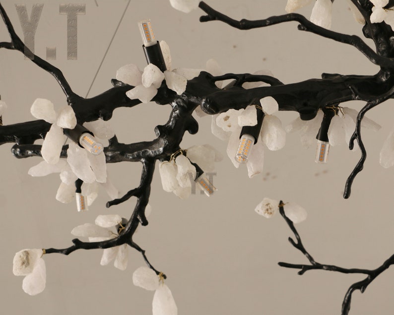 Glass Branch Chandelier Brass Pendant Light Tree - Etsy