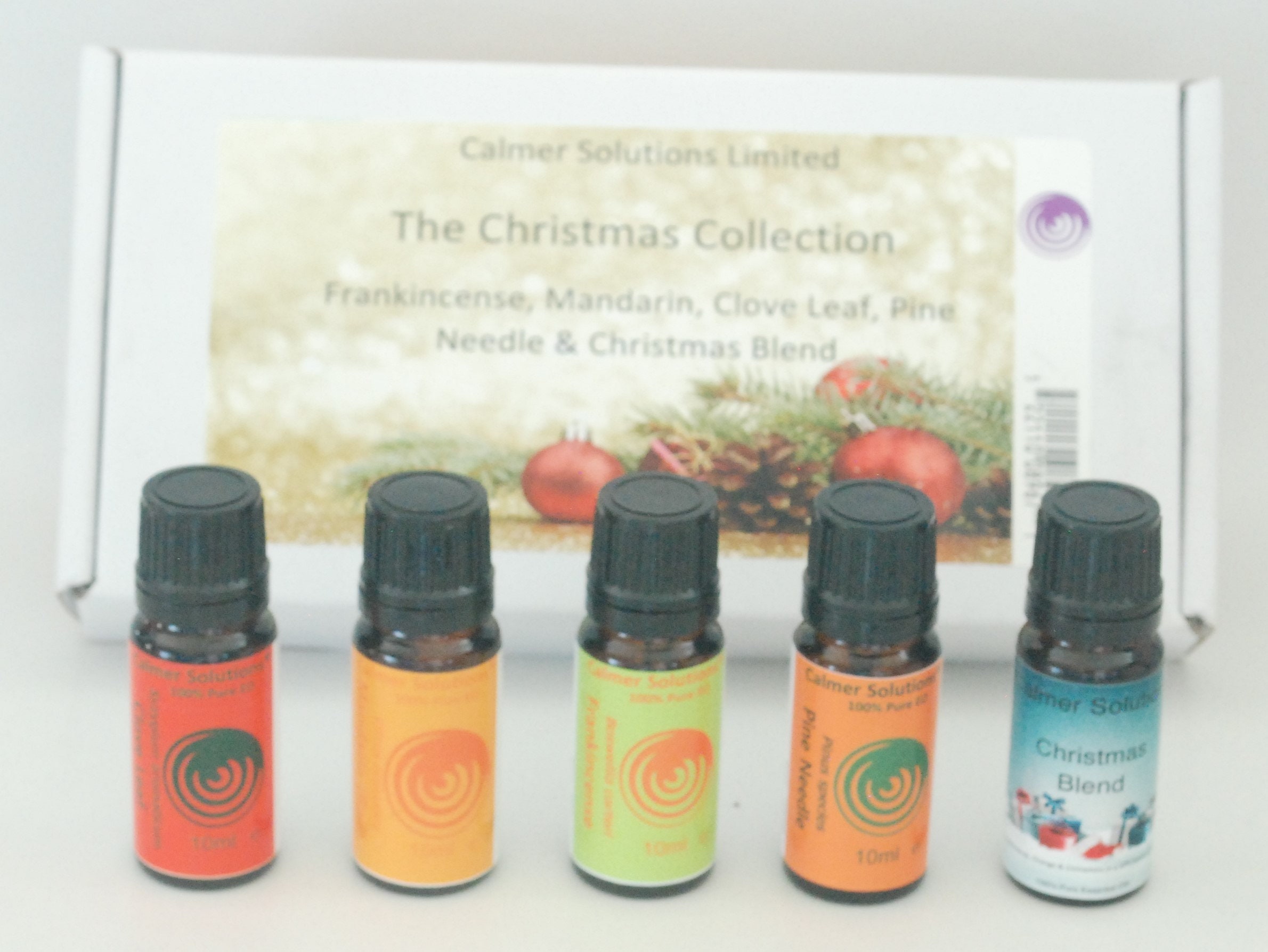 Christmas Collection - Set of 5 10ml Pure Essential Oils With a ...