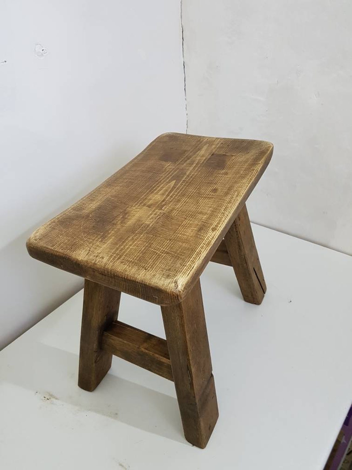 Rustic Wooden Milking Stool - Etsy UK