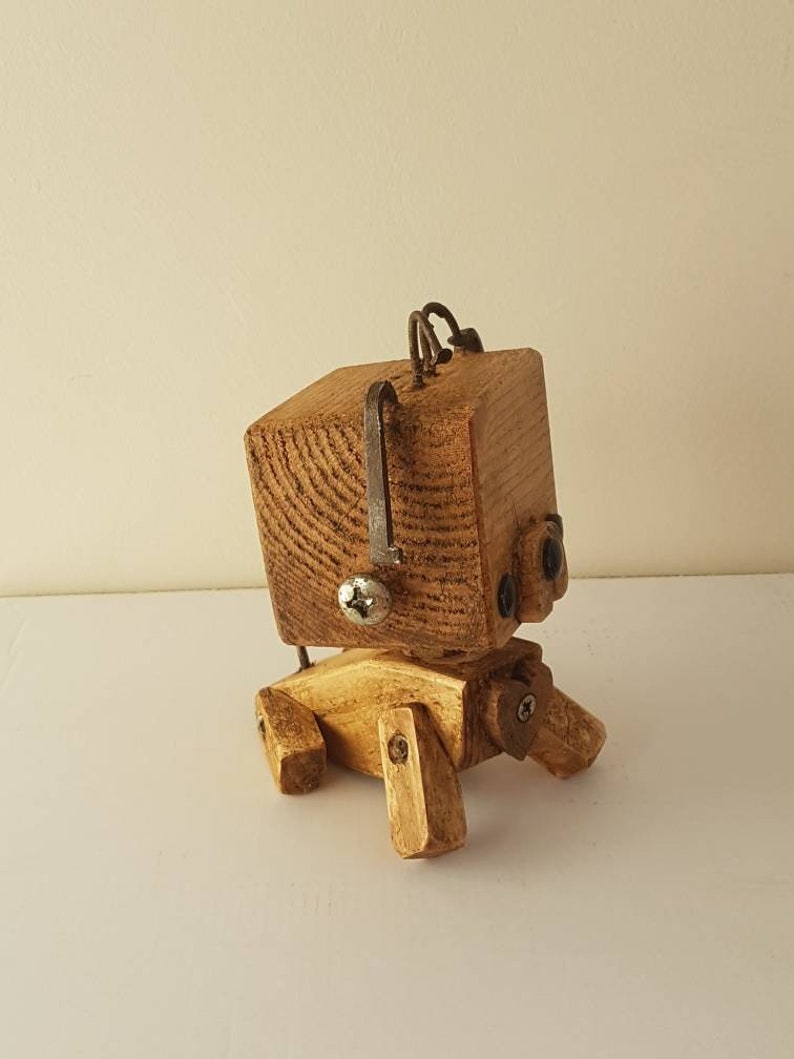 Wooden Robot Puppy Bot Rustic Toy Robot Wooden Figurine Wood - Etsy UK